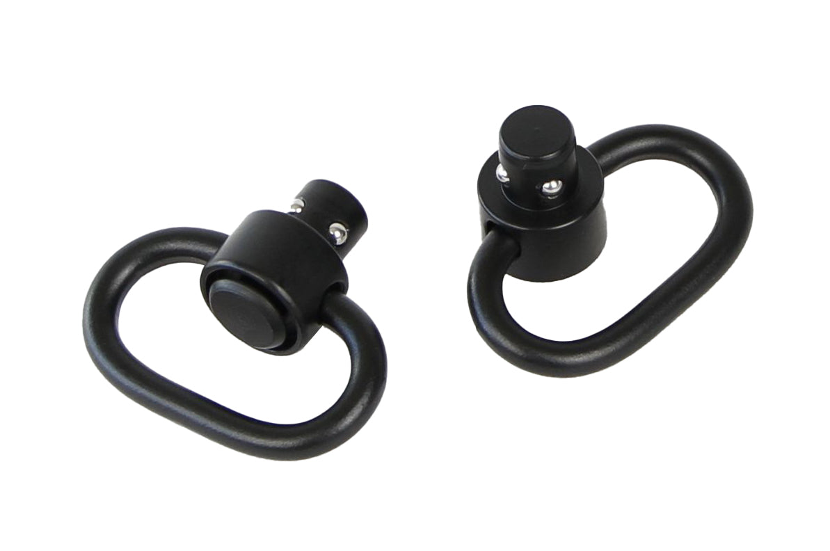 Deluxe QD Push Button Swivel Set 1.25" Black Steel – Bulldog Cases and ...