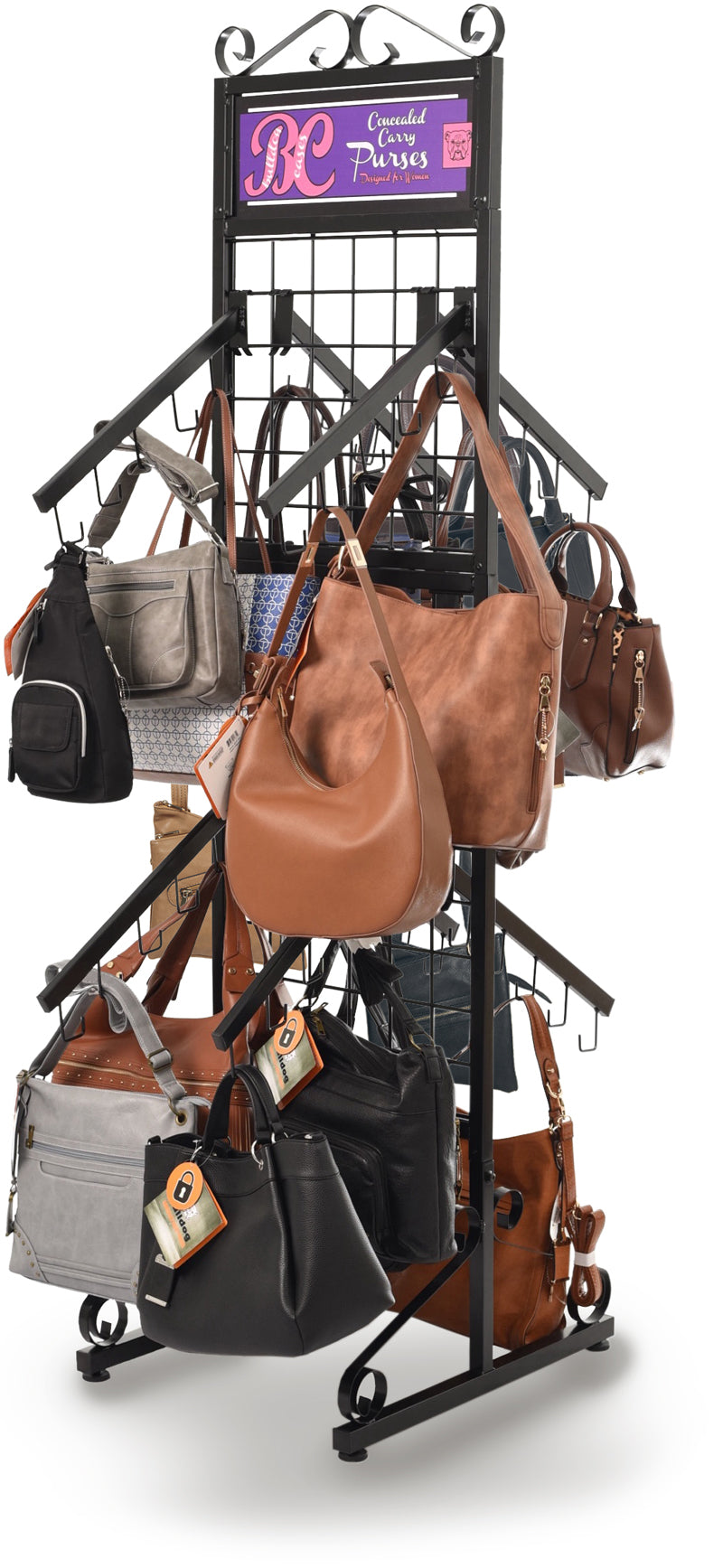 Concealed Purse Display w/Deluxe Display Rack - 24 Pieces – Bulldog ...